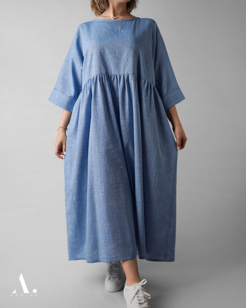 Blue Kimo (Indian Linen) - Anouhe Women’s Clothing